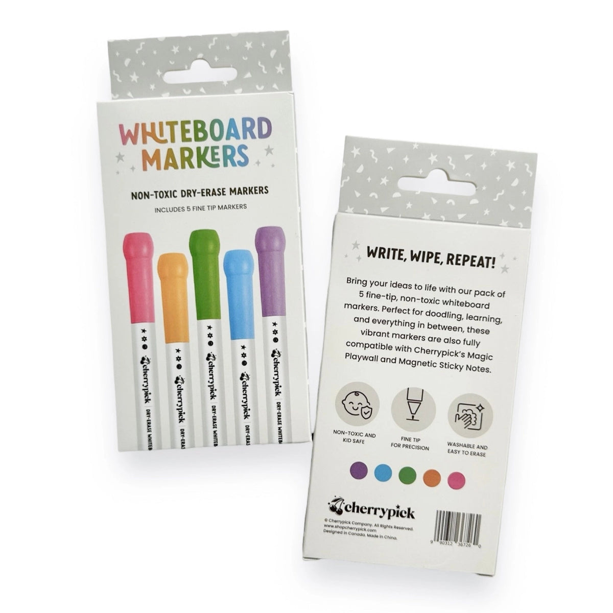 Non-Toxic Whiteboard Dry-Erase Markers (5pc) - Rainbow – Love Me Do ...